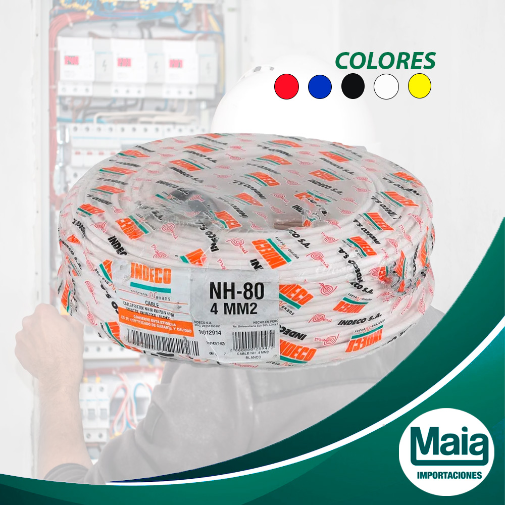 CABLE NH 80 4MM2 450 750V INDECO MAIA IMPORTACIONES